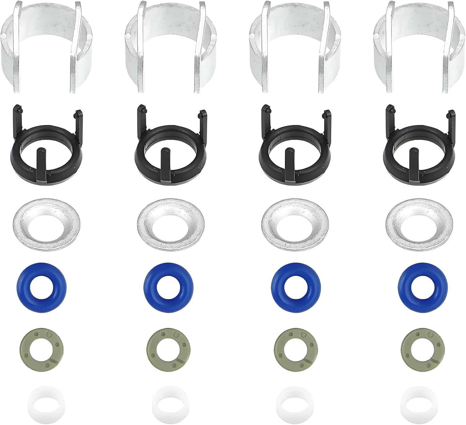 4 Set Injector Seals, Fuel Injector Seal Repair O Ring Kit 06H998907A ...