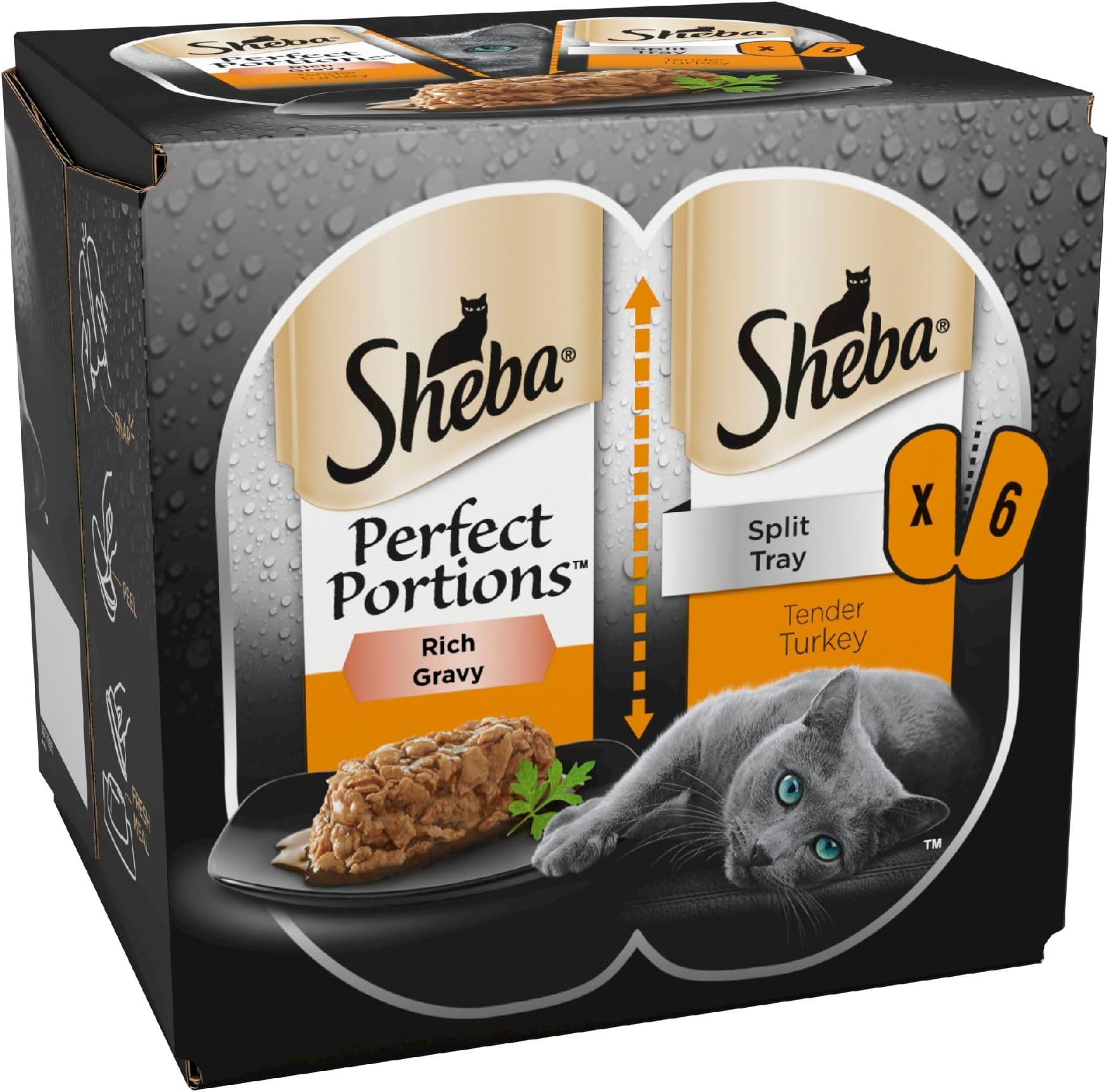 Sheba Portions with Turkey Chunks in Gravy 3x(2x37.5g) : Amazon.co.uk ...