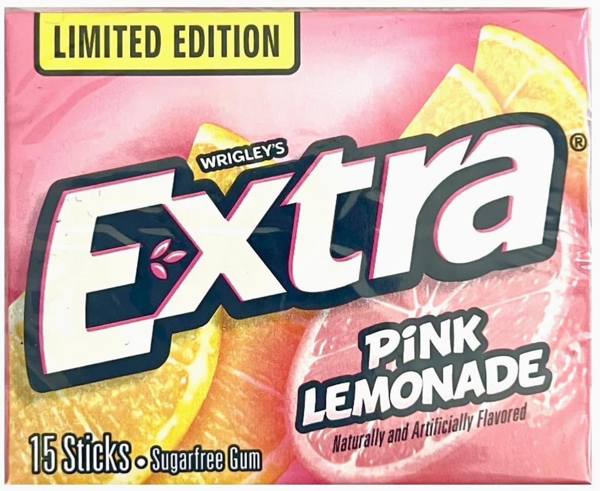Amazon.com : Generic Extra Pink Lemonade Gum, Limited Edition, 1 Count ...