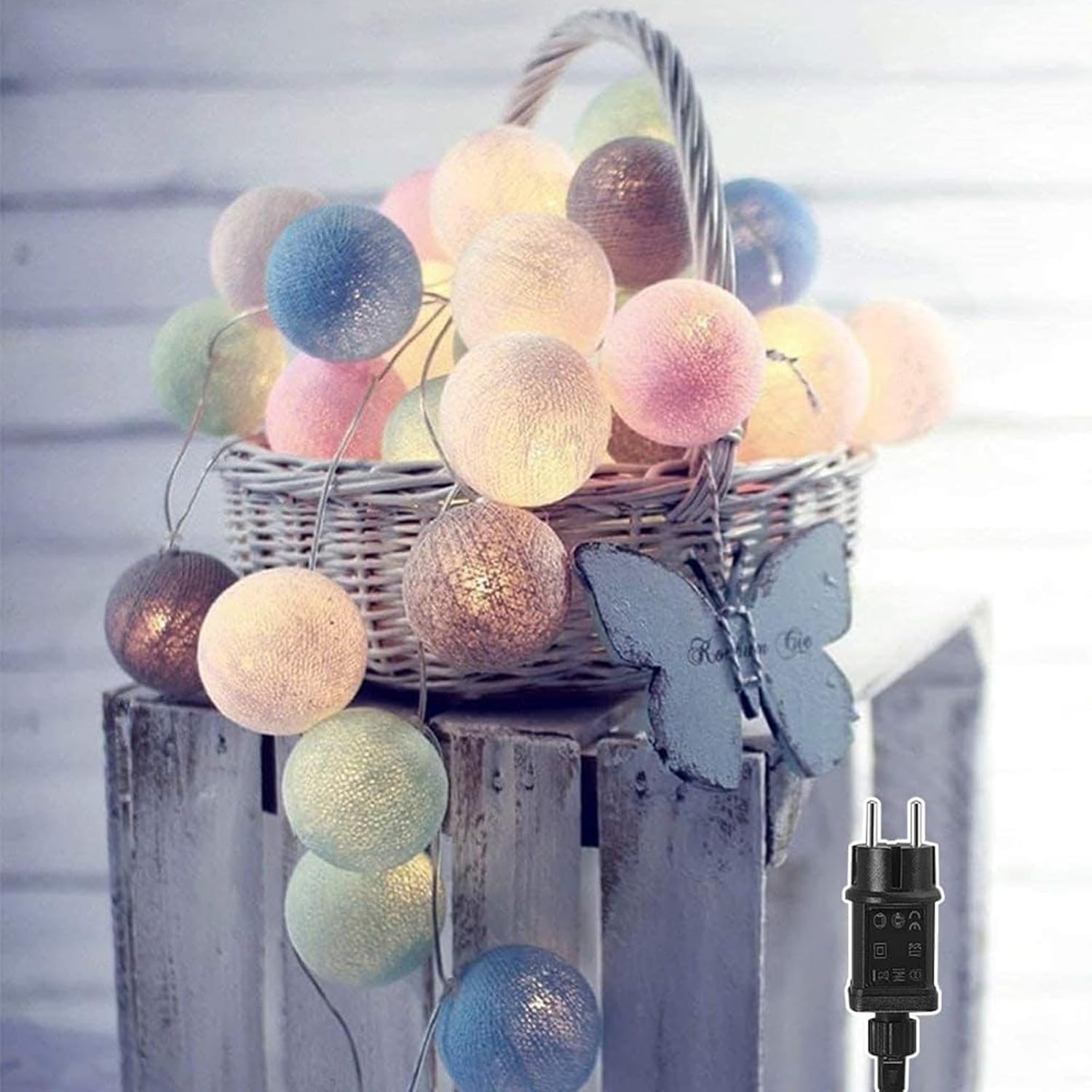 Lichterkette Cotton Balls