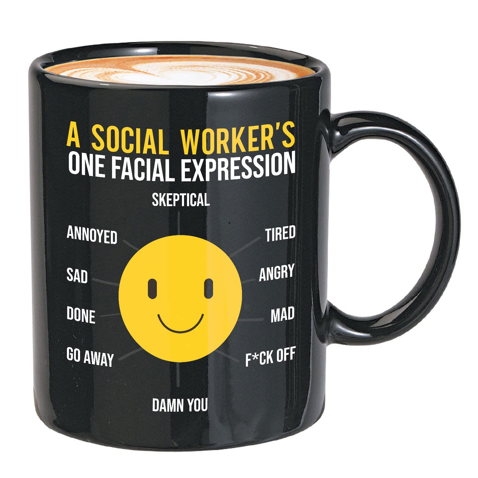 Amazon.com: Employee Coffee Mug 11oz Black - A Social - Funny Work ...