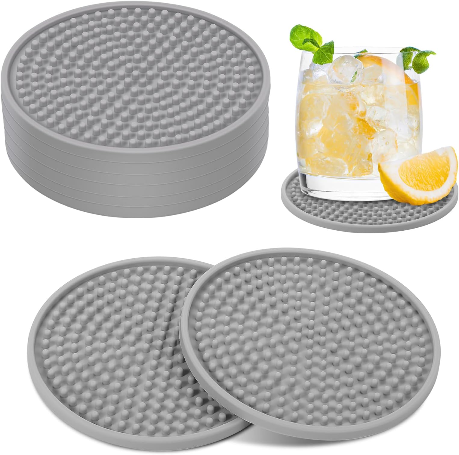 Barvivo Drink Coasters Set of 8 /w Holder - Tabletop Protection for Any ...