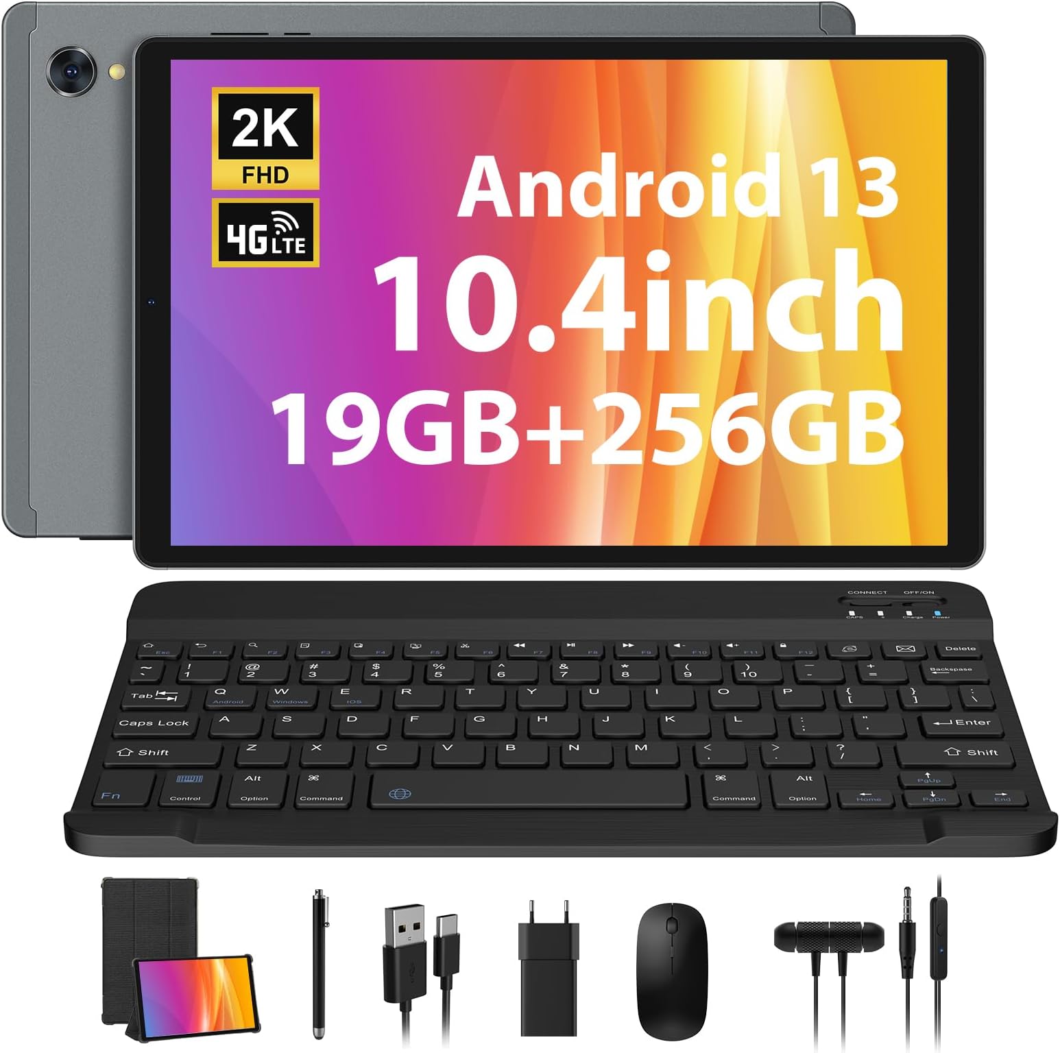 PIXPEAK 2K Tablet 10,4 Pollici, 4G LTE+5G WiFi, 36GB RAM+256GB ROM (2TB ...