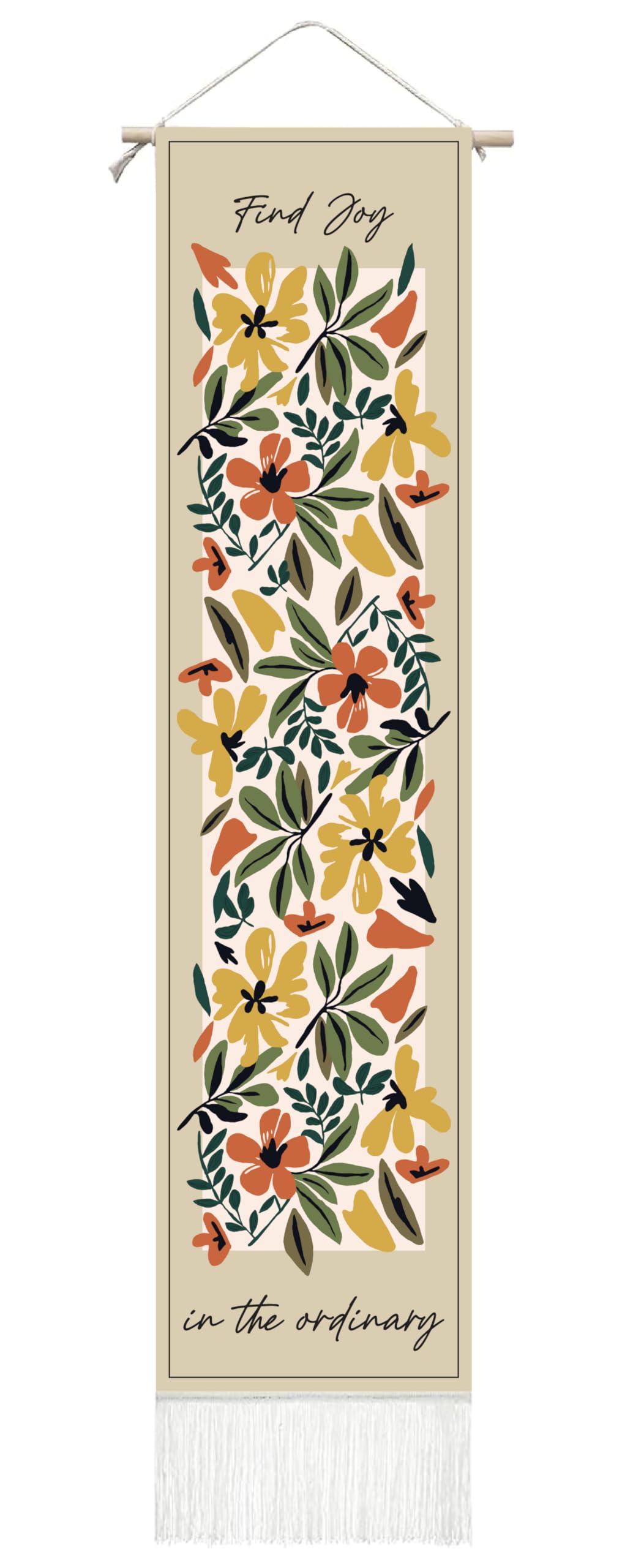 Amazon.com: Vertical Tapestry Boho Home Decor Aesthetic Floral Wall ...