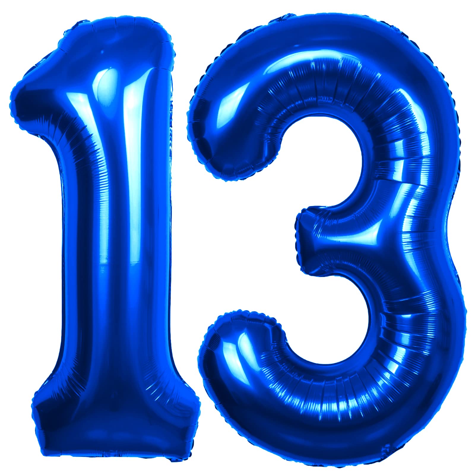 Amazon.com: 40 Inch Number 13 Balloon Blue Jumbo Giant Big Large Number ...