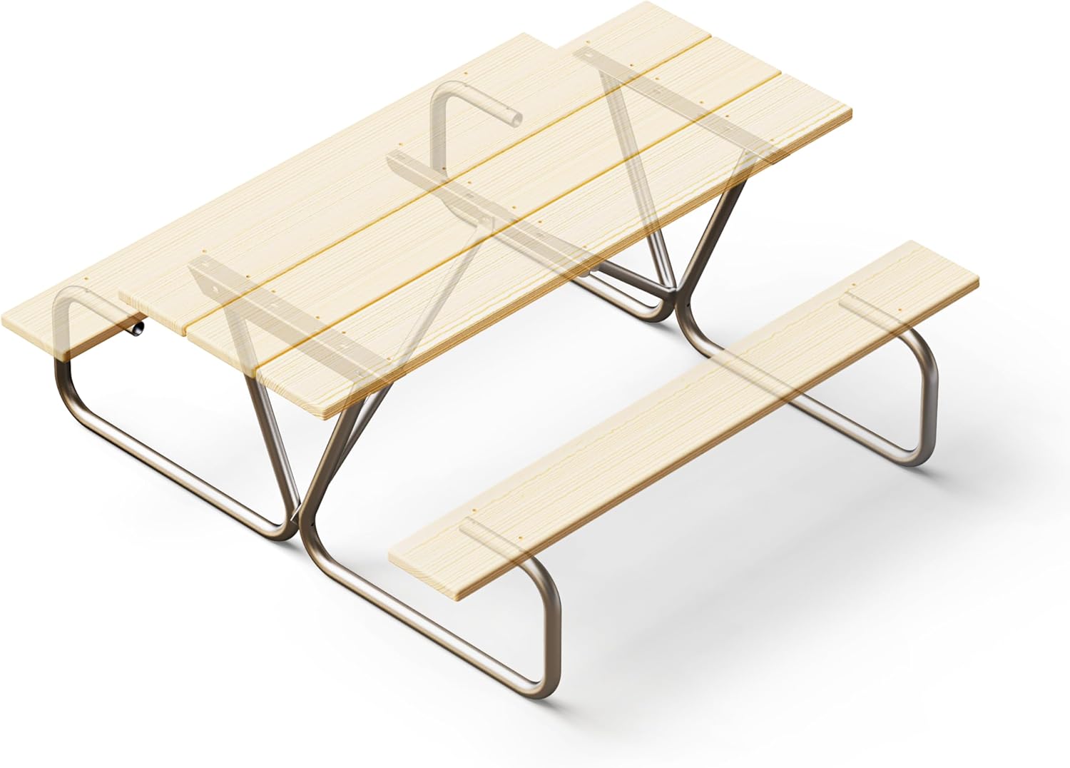 Amazon.com: Heavy Duty Comercial Steel Picnic Table Frame Kit - Frame ...