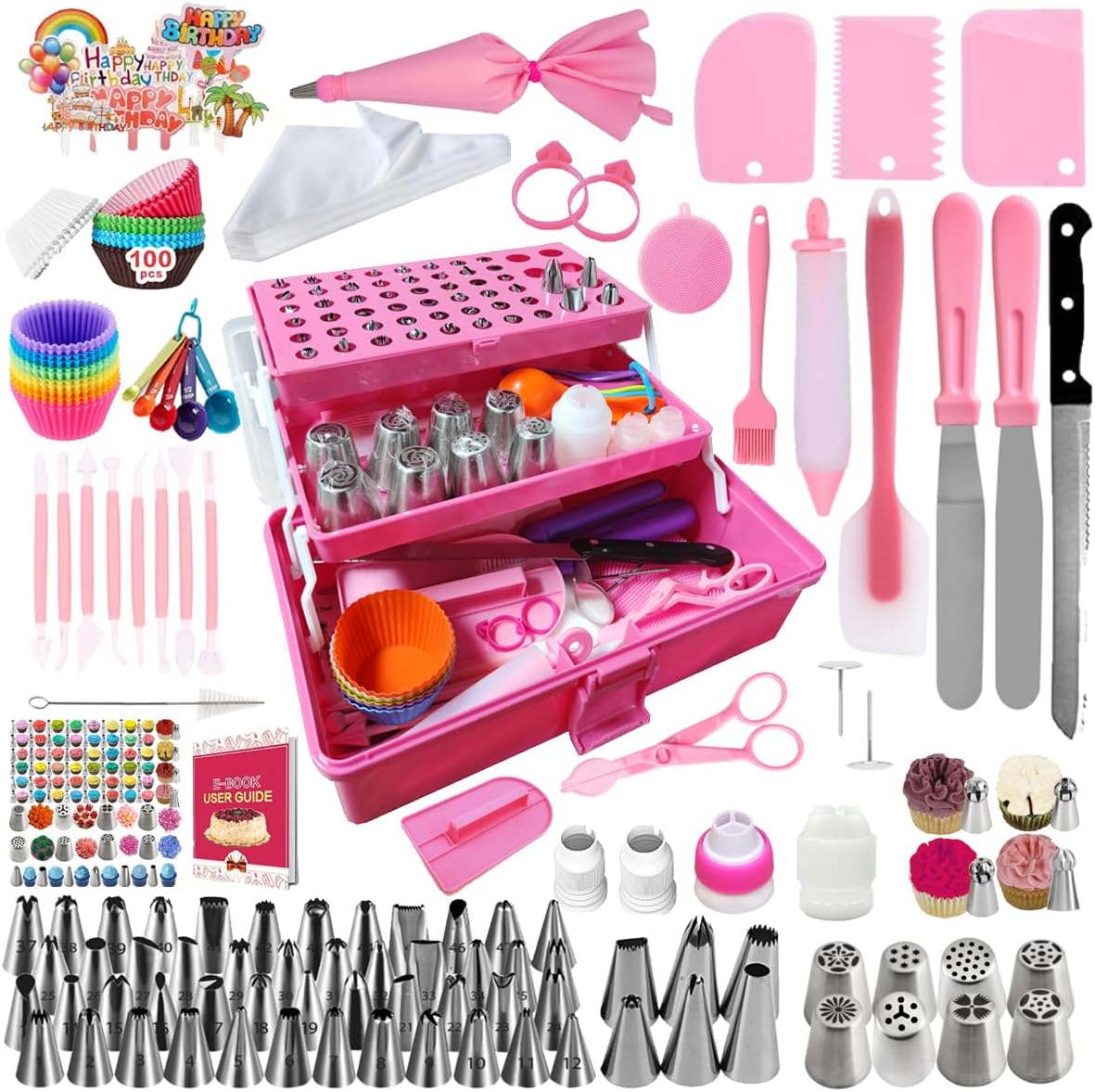 Amazon.com: Cake Decorating Kit Supplies, 464 PCS Baking Supplies Set ...