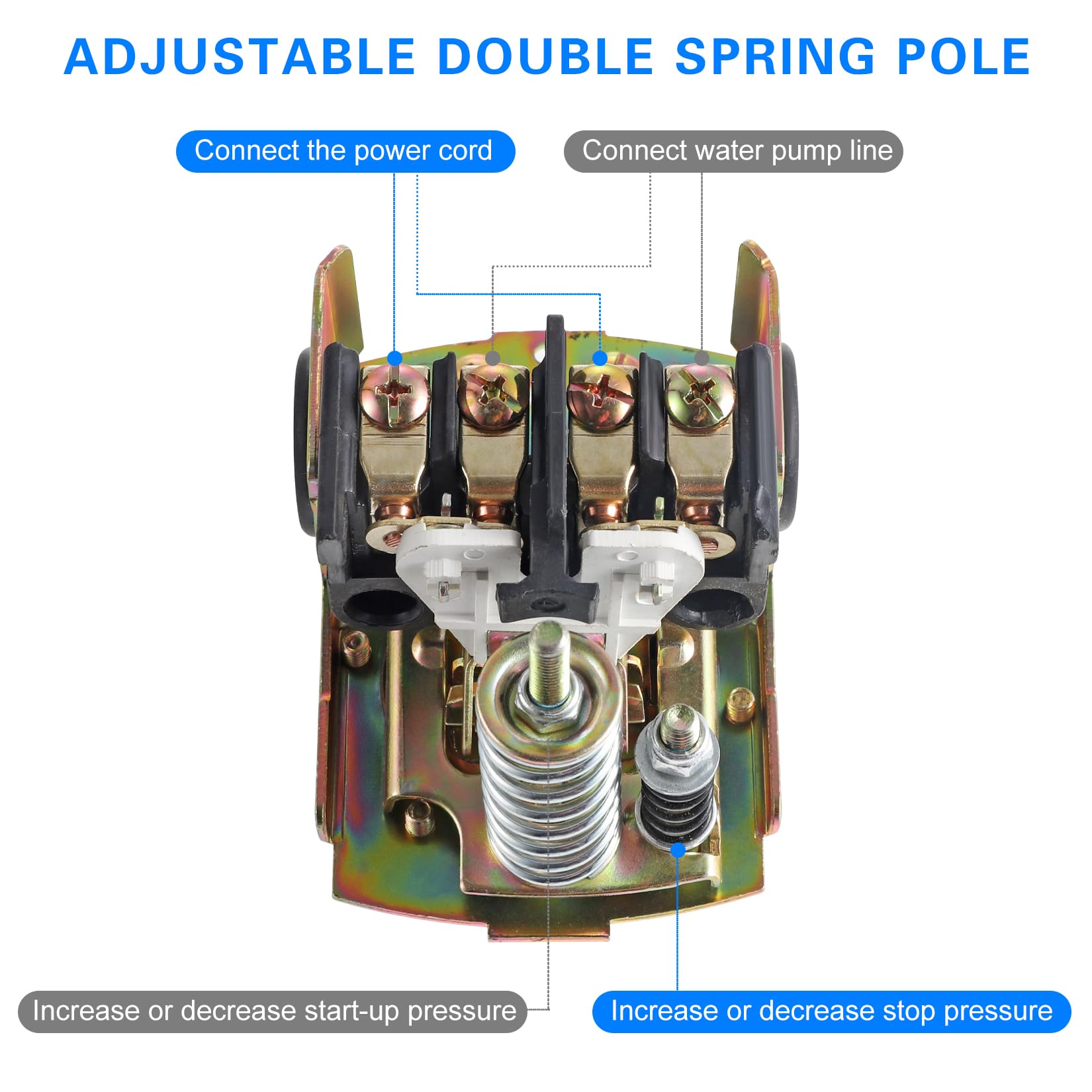 Snapklik.com : Pressure Switch For Well Pump, 20-40PSI, Adjustable ...