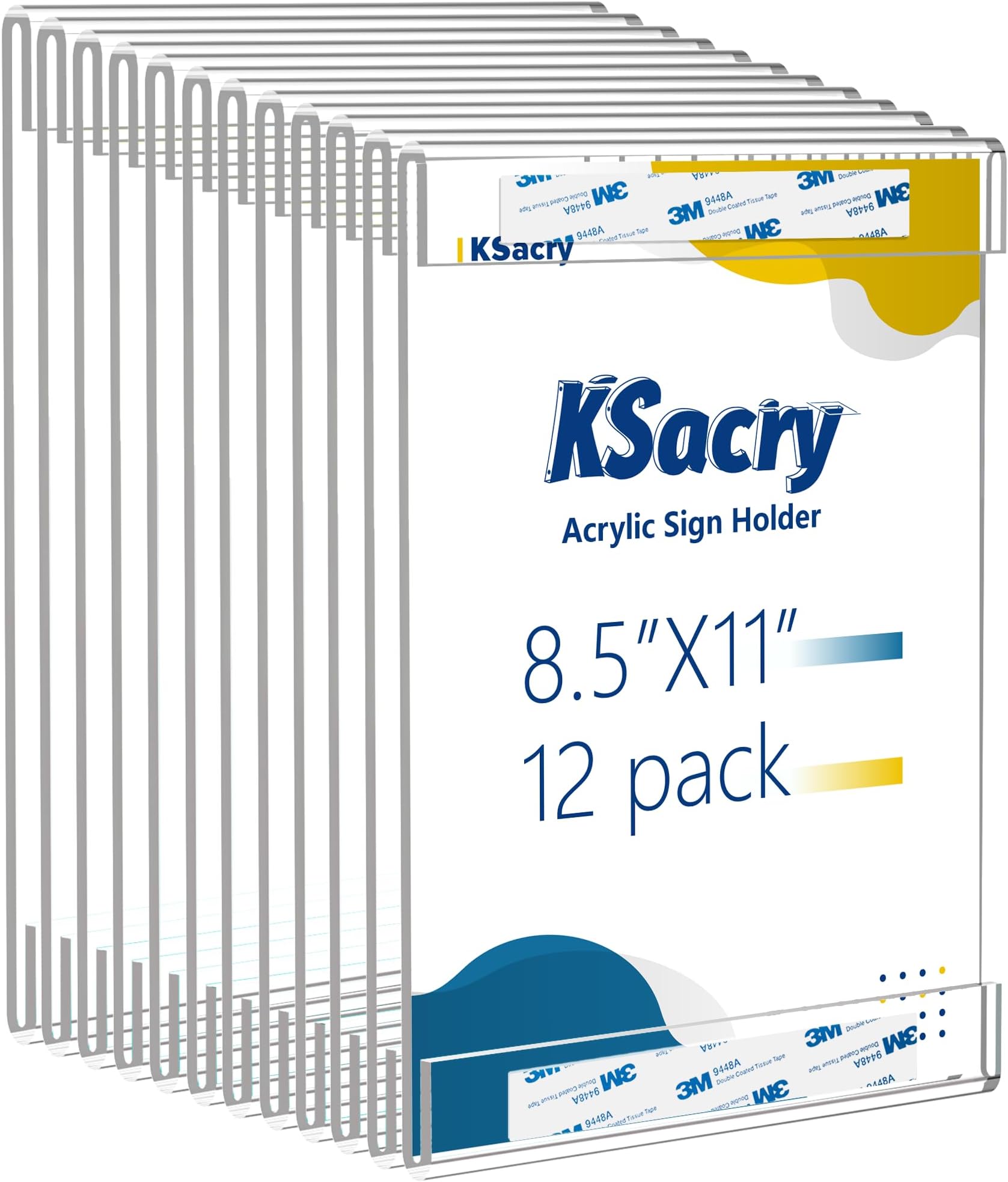 Amazon.com : KSacry 20 Pcs Acrylic Sign Holder 8.5 x 11, Vertical Wall ...