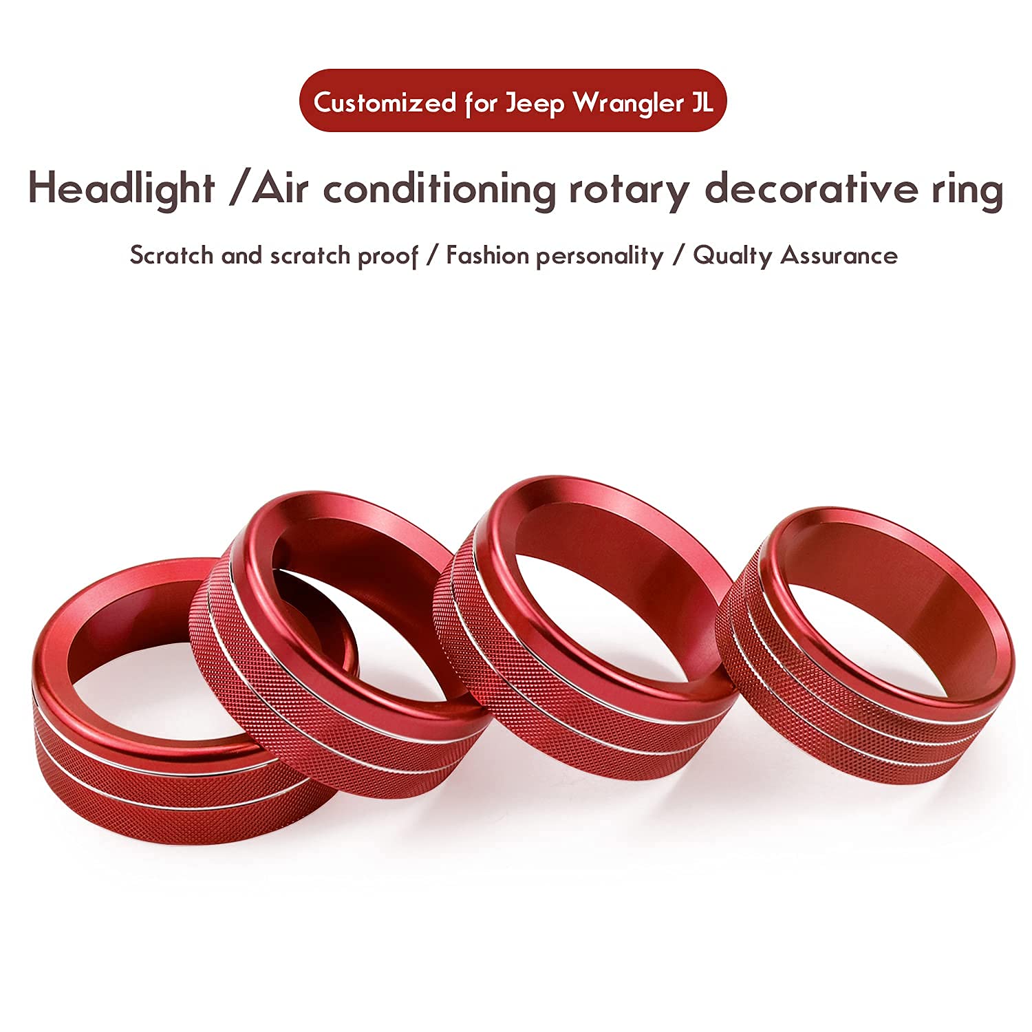 Snapklik.com : For JL JLU Air Conditioner Headlight Switch Knob Cover ...