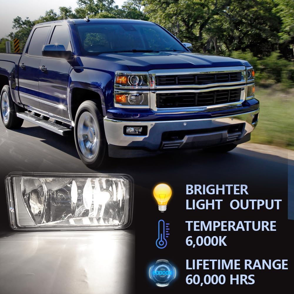 Snapklik.com : CHEDA Fog Lights w/Bulbs Compatible
