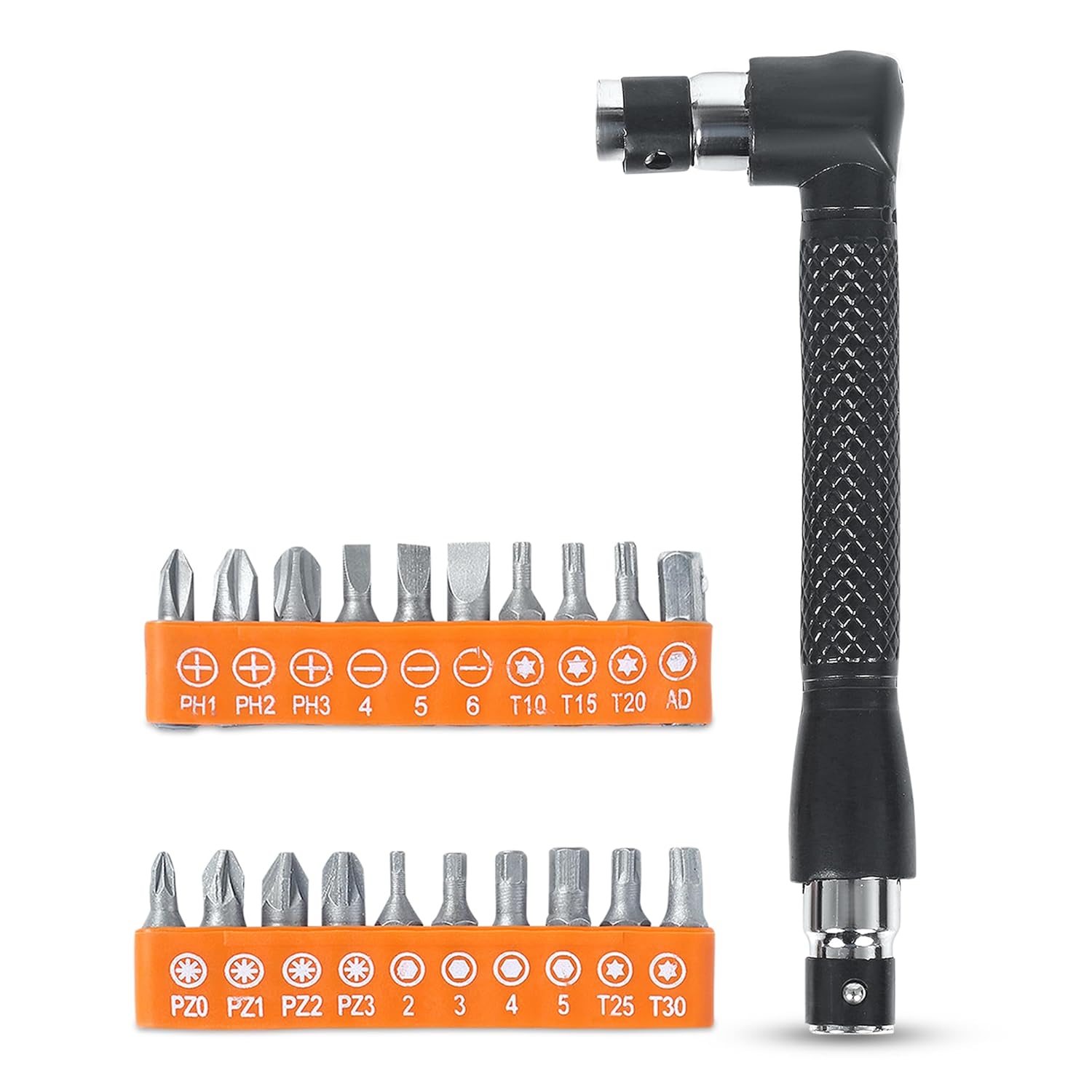 GLUN® L-Shape 1/4 Inch Hex Socket Wrench Screwdriver and Bit Set Double ...