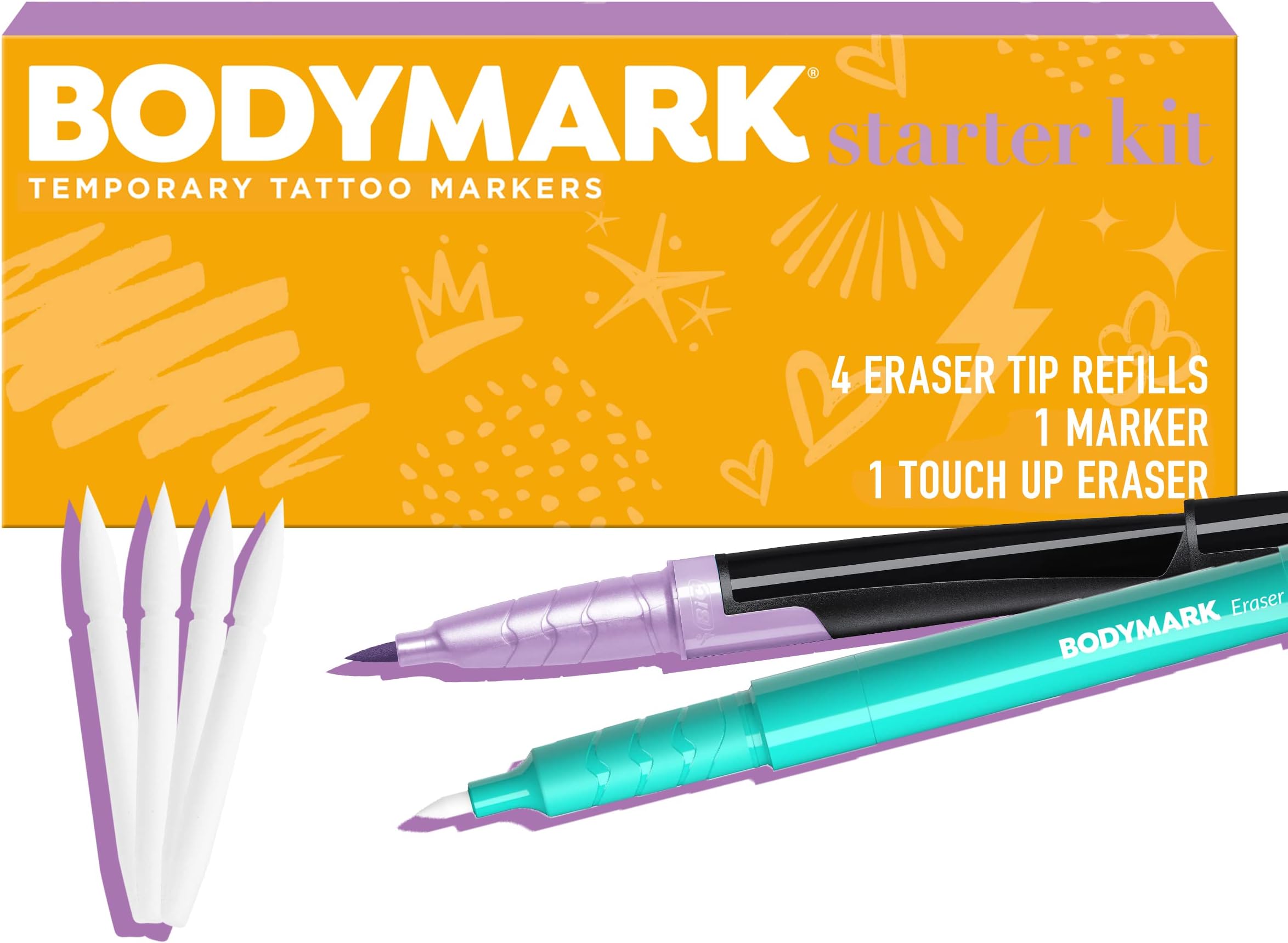 Amazon.com : Starter Kit - Temporary Tattoo Marker Pen and Eraser Touch ...