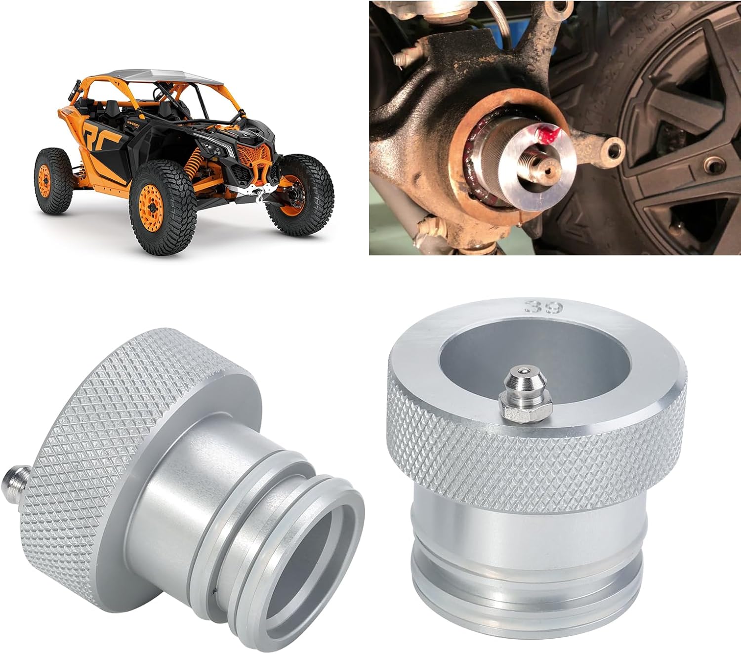 Amazon.com: 2Pcs Wheel Bearing Greaser Tool 30mm + 39mm Compatible with ...