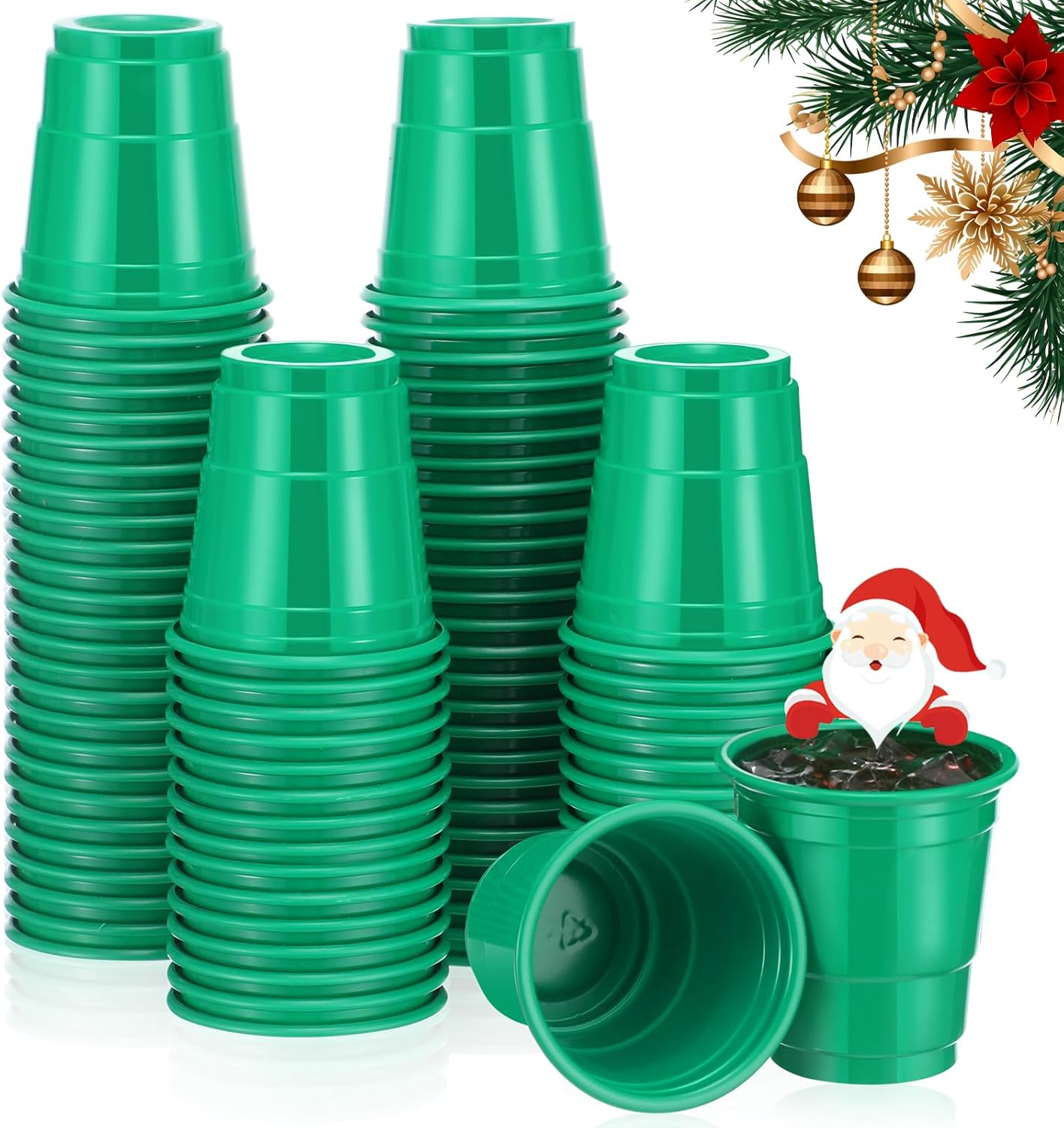 Amazon.com: Roshtia 100 Pcs Halloween 2 oz Plastic Shot Glasses Mini ...