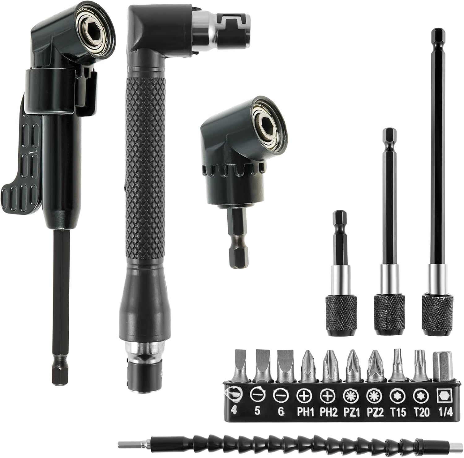 Flexible Shaft Drill Bit Extension Set, Bendable Screwdriver Soft Shaft ...