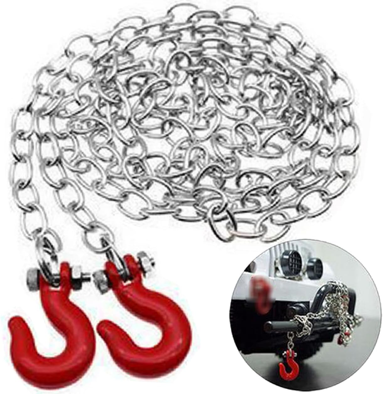 Amazon.com: ShareGoo Mini Metal Trailer Hook & Chain Compatible with 1/ ...