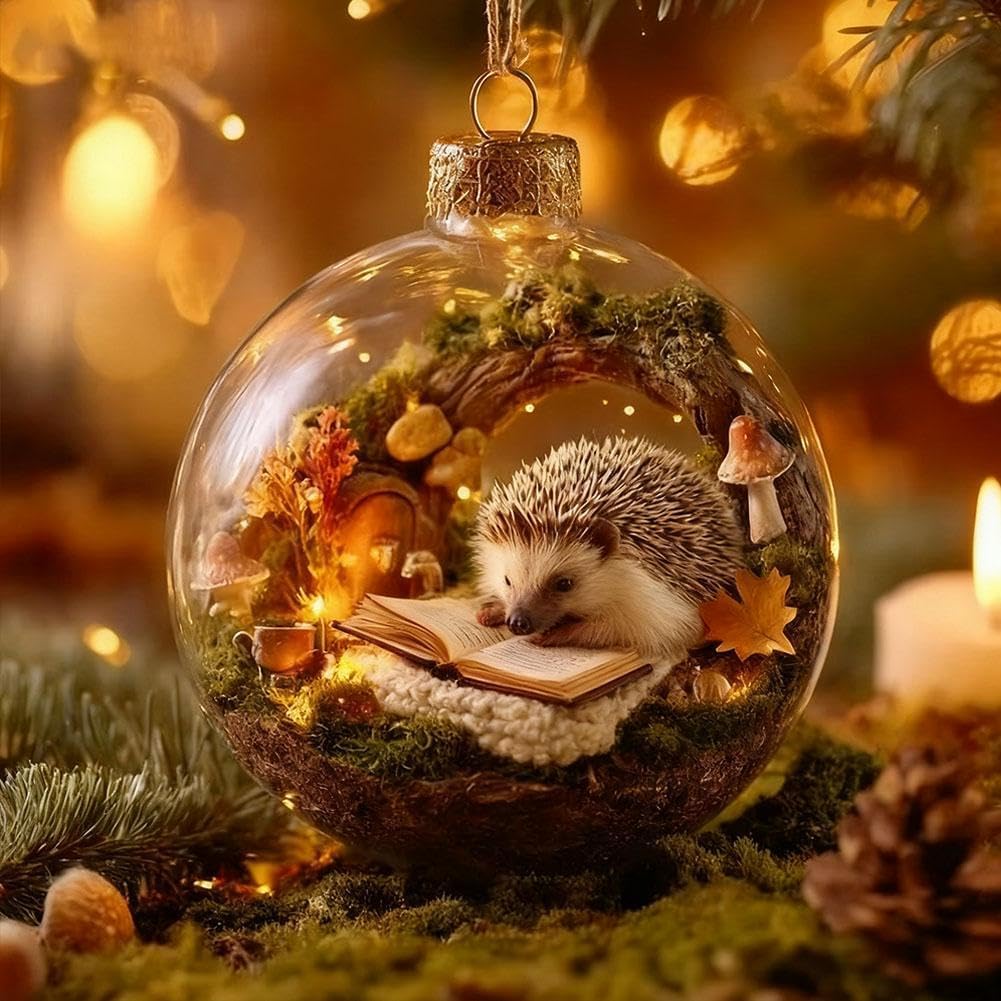 Christmas Bauble Collection, Nature’s Birds Crystal Glass Ornament Set ...