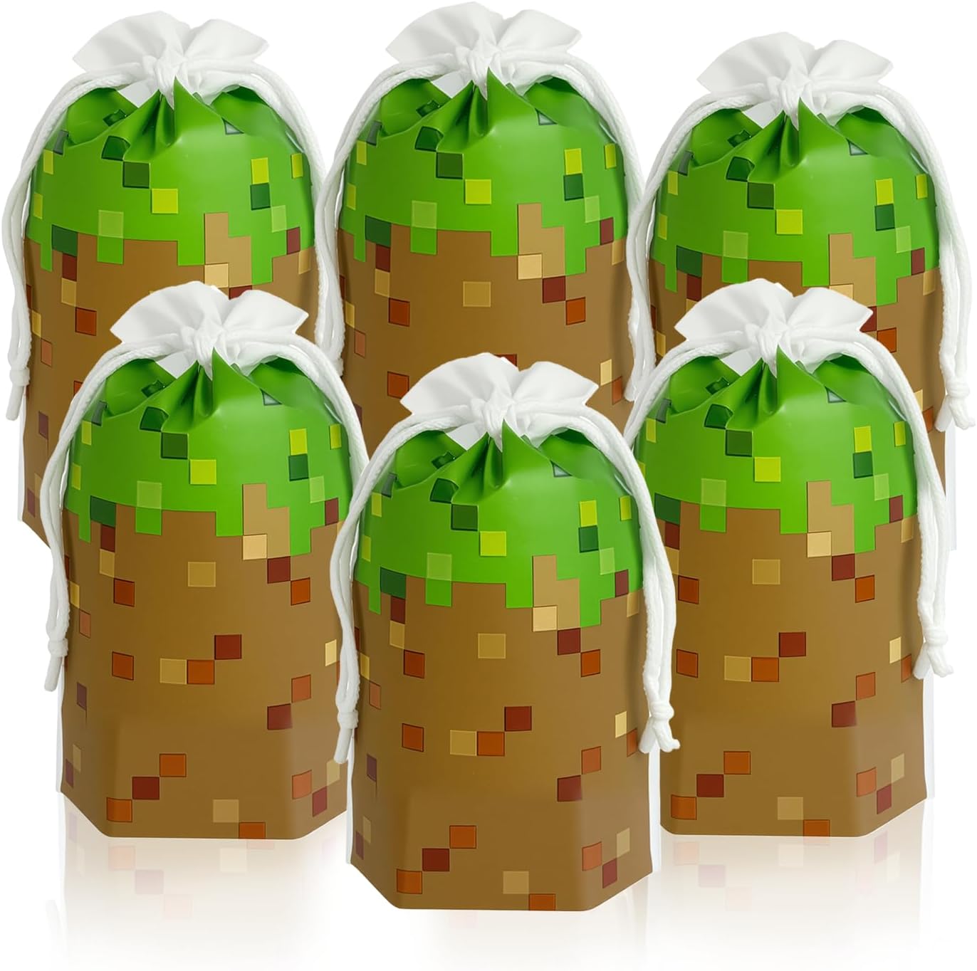 Amazon.com: 30PCS 7 x 10Inch Pixel Miner Favor Bags Pixel Themed Treat ...