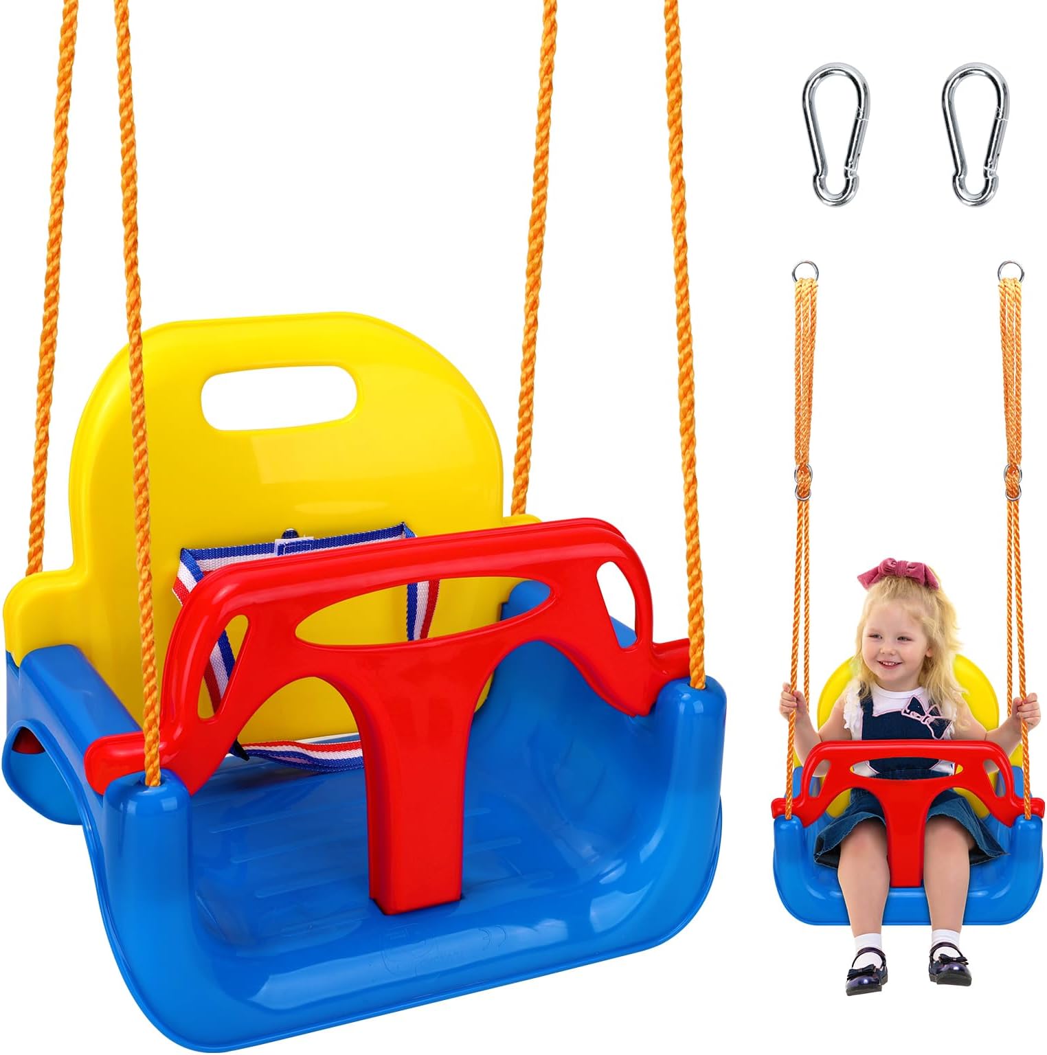 Amazon.com: Baby Outdoor Swing - Toddler Swing Set - 3 in 1 Detachable ...