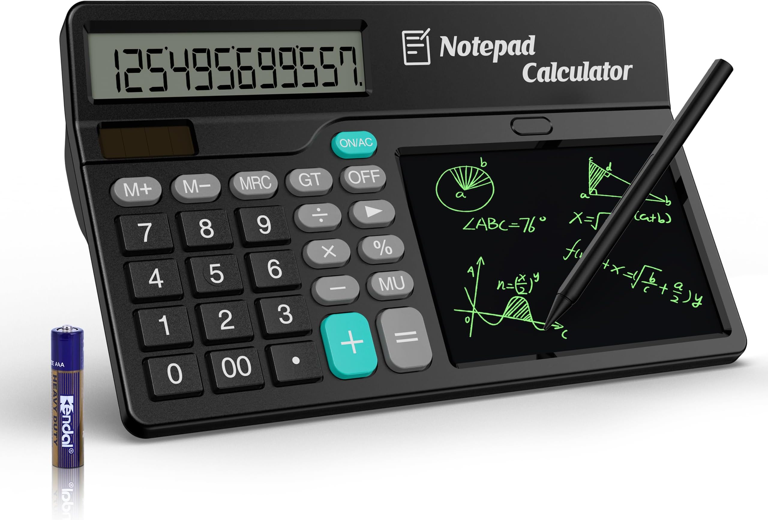 Amazon.com : eboard Calculator with Notepad 12 Digits Large Display ...