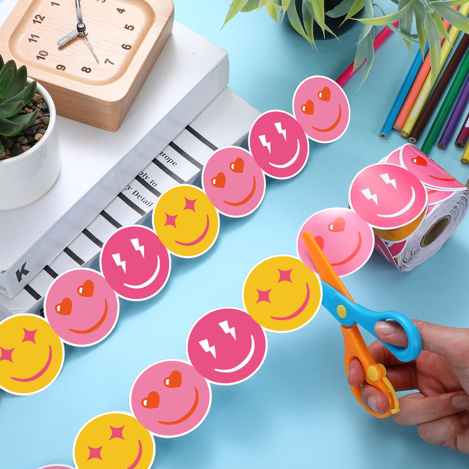 Snapklik.com : Zonon 65 Feet Happy Face Bulletin Board Border Colorful ...
