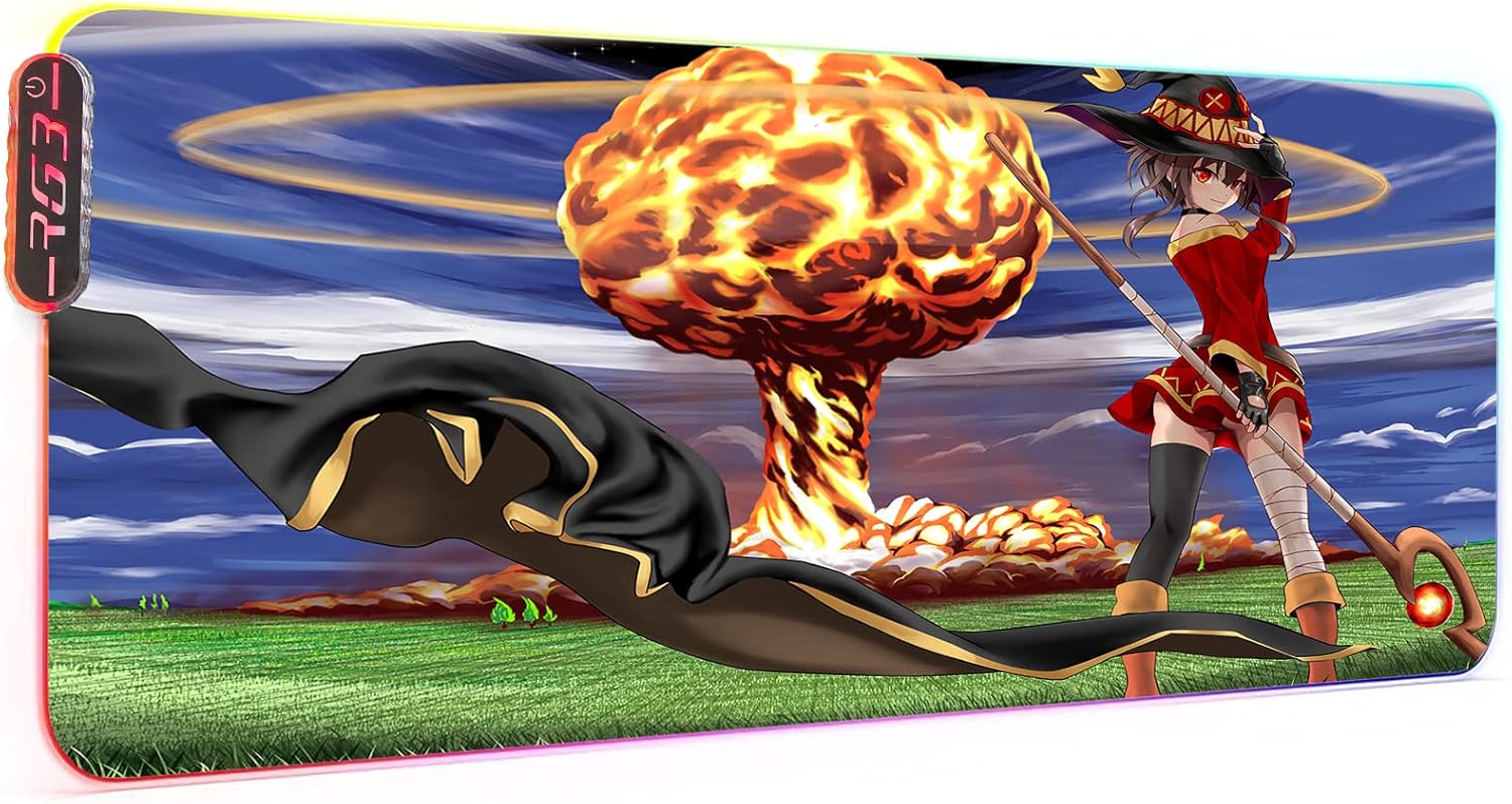 Amazon.com: Gaming Mouse Pads RGB Anime Konosuba Megumin Mousepads ...