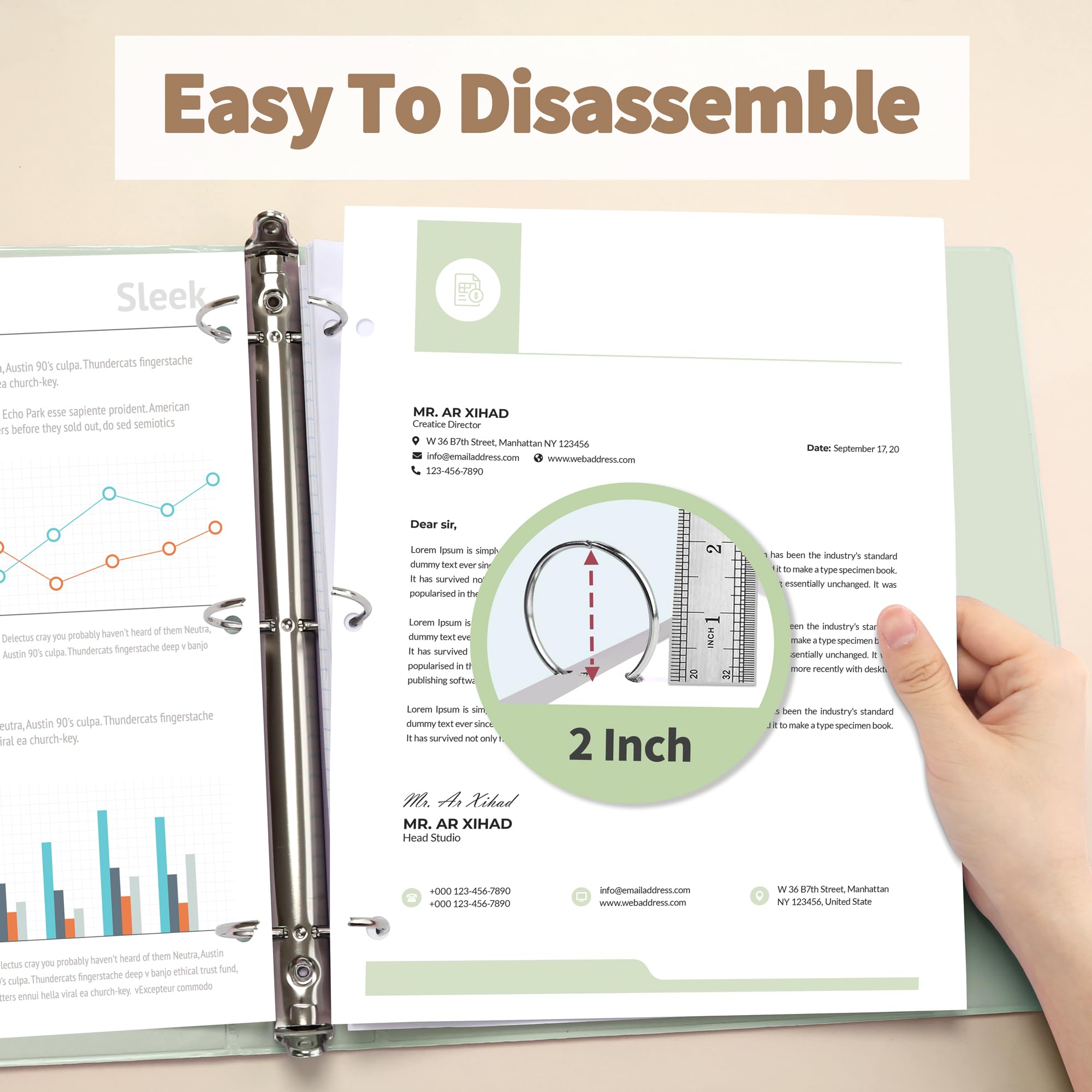 Snapklik.com : SUNEE 3 Ring Binder 2 Inch 4 Pack, Clear View Binder ...