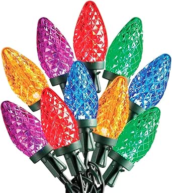 SYLVANIA Stay-Lit Platinum Strings Christmas Lights - LED C9 Multi ...