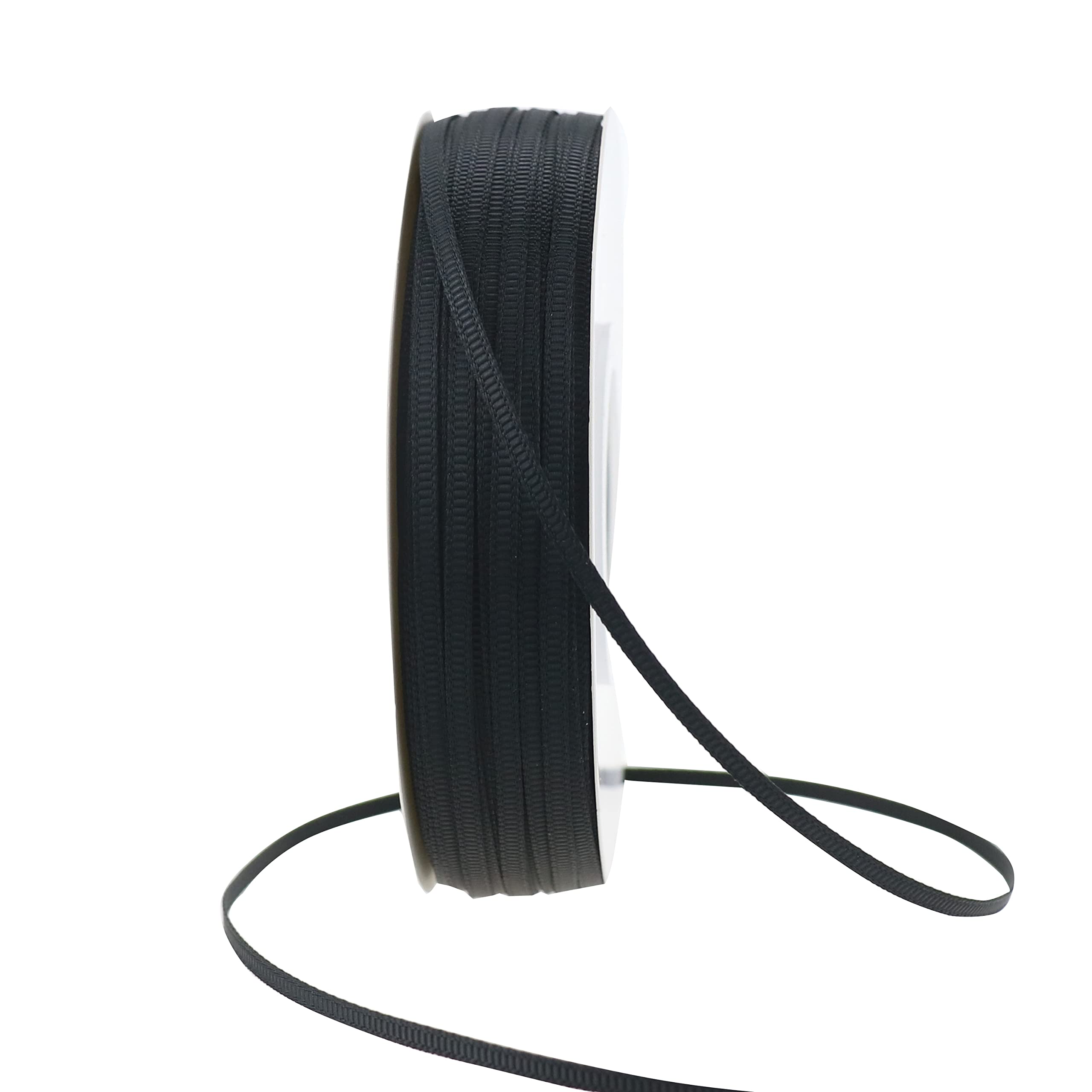 Amazon.com: Mayreel Solid Grosgrain Ribbon 1/8" Thin Black Ribbon for ...