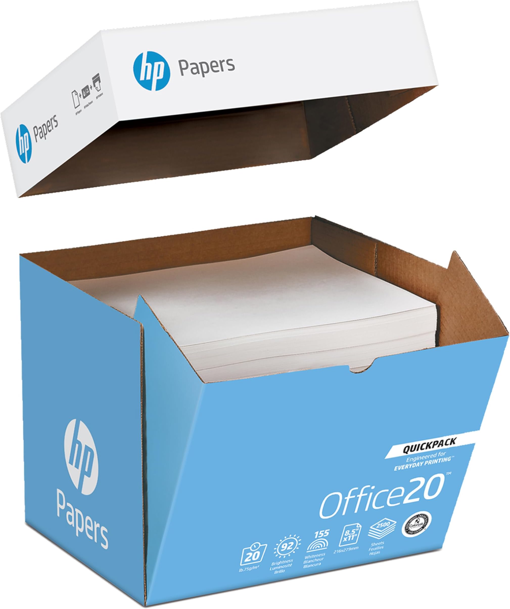 hp Printer Paper | 8.5 x 11 Paper | Office 20 lb | Quickpack Case - No ...