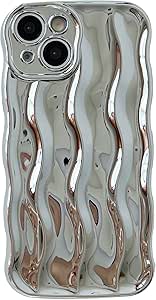 Amazon.com: Caseative Water Ripple Pattern Curly Wave Frame Soft Compatible with iPhone Case ...