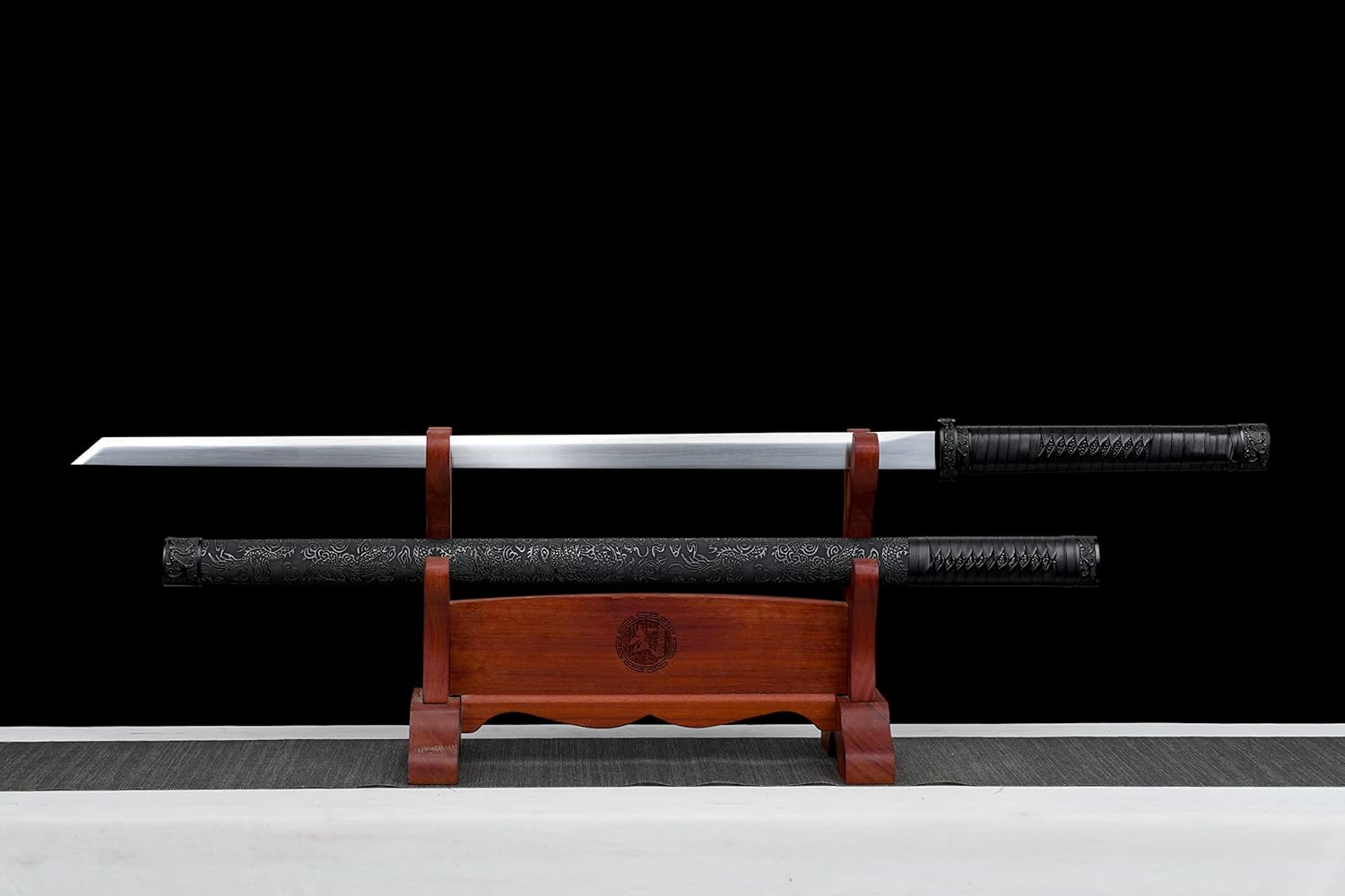 JIHPEN sword - Handmade Chokuto Ninjato Sword Spring Steel Blade with ...