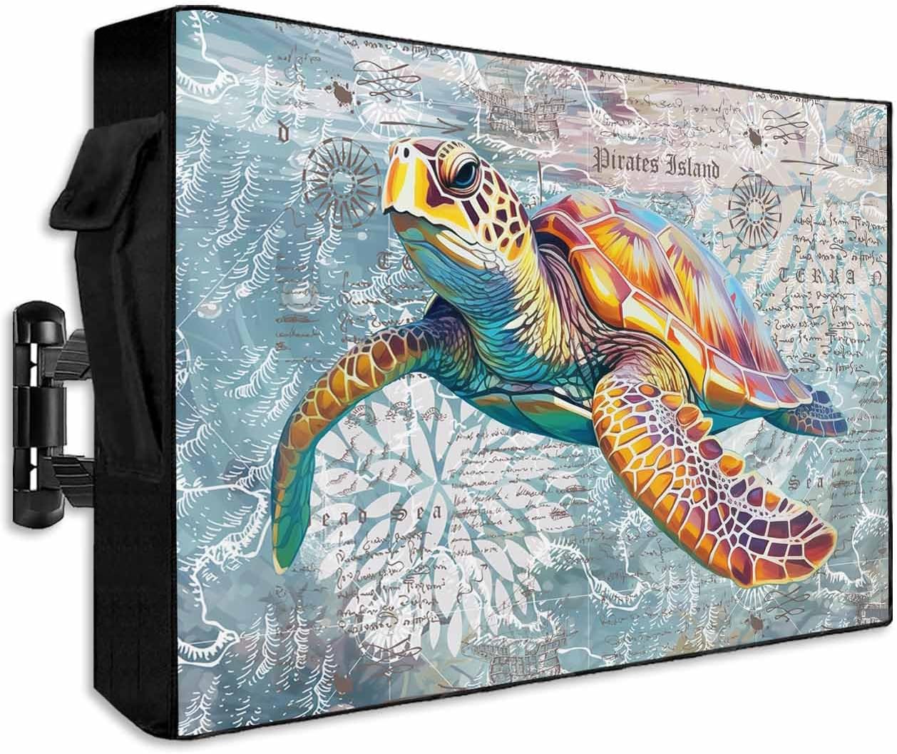 Amazon.com: Ocean Outdoor TV Cover 65 Inch Weatherproof, Sea Turtle ...