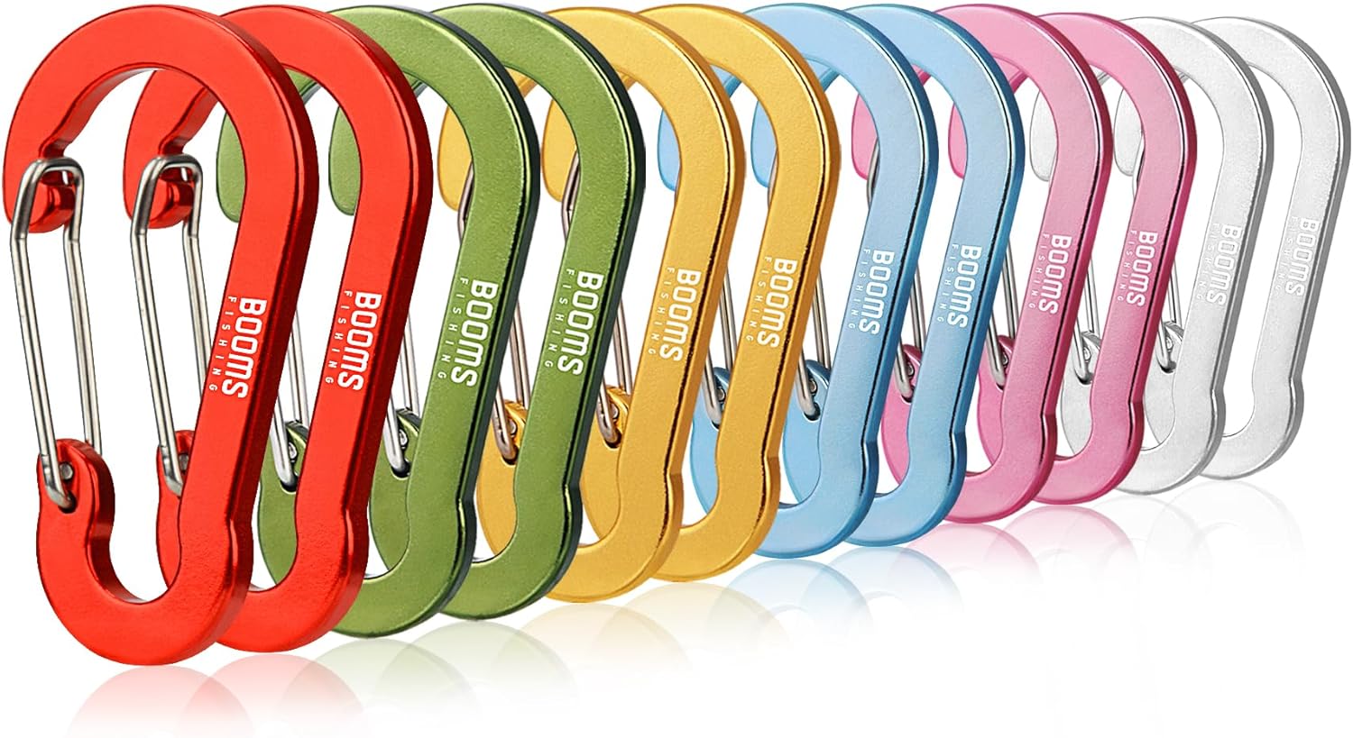 Amazon.com: Booms Fishing CC1 Multi-Use Carabiner Clip, 12 Pack Small ...