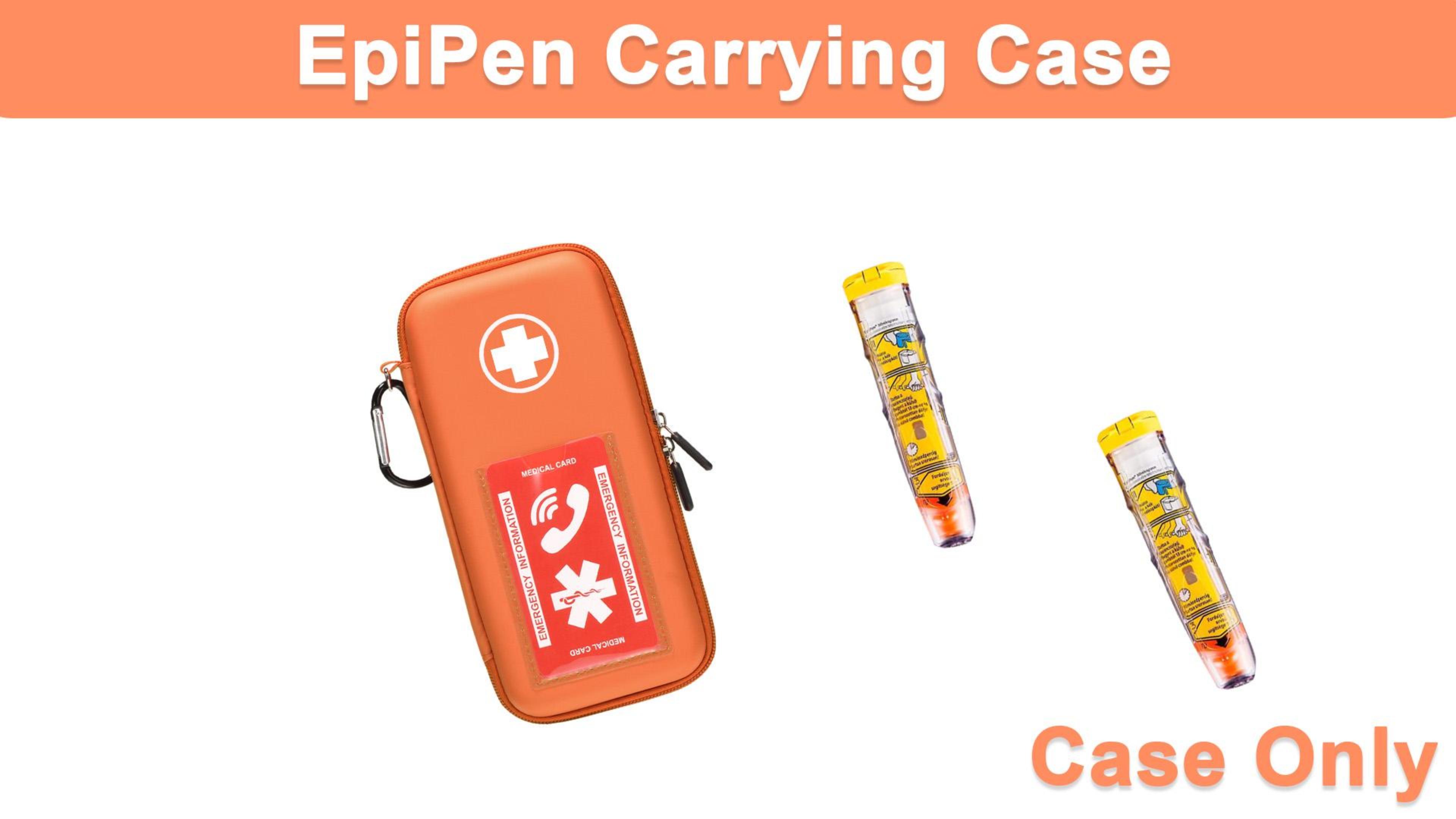 Watch EpiPen Carry Case, Hard Emergency Medical Bag with Carabiner-for ...