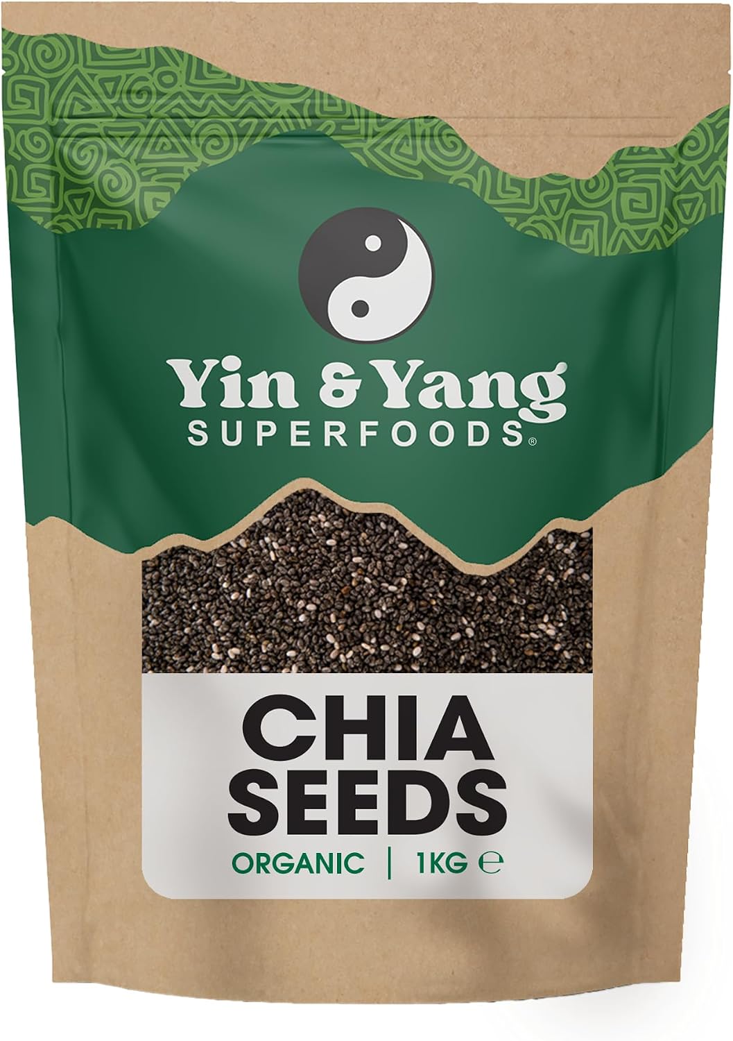 Organic Chia Seeds 1kg, by Yin & Yang Superfoods, 100% Natural, Vegan ...