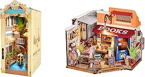 Amazon.com: Rowood DIY Miniature House Kits Bundle Book Nook,Romantic ...