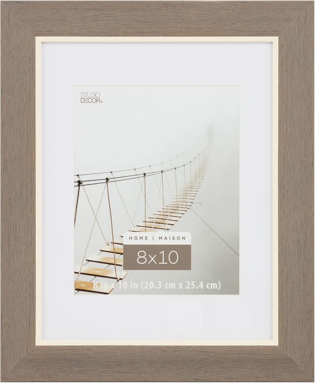 Amazon.com - Home 8”; x 10”; Greige Frame with Mat by Studio Décor®