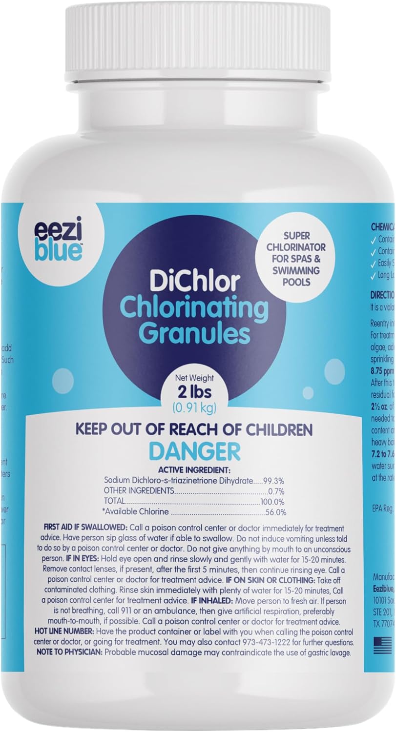 Amazon.com : Dichlor Chlorinating Granules - Pool Chlorine Granules for ...