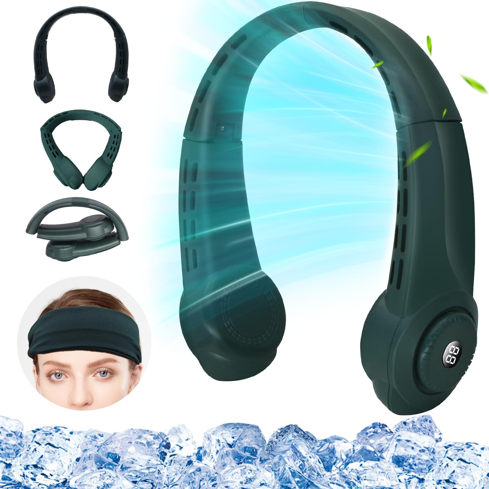 Amazon.com: Neck Fan, 5 Speeds Portable Bladeless Fan, 5200mAh ...