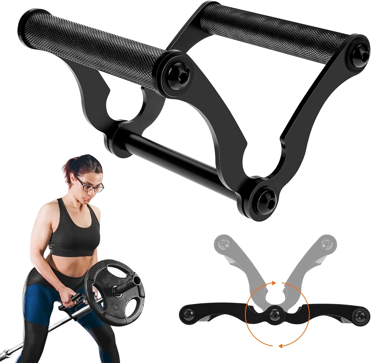 Amazon.com : Ideashop V Bar Row Landmine Handle Attachment for Barbell ...