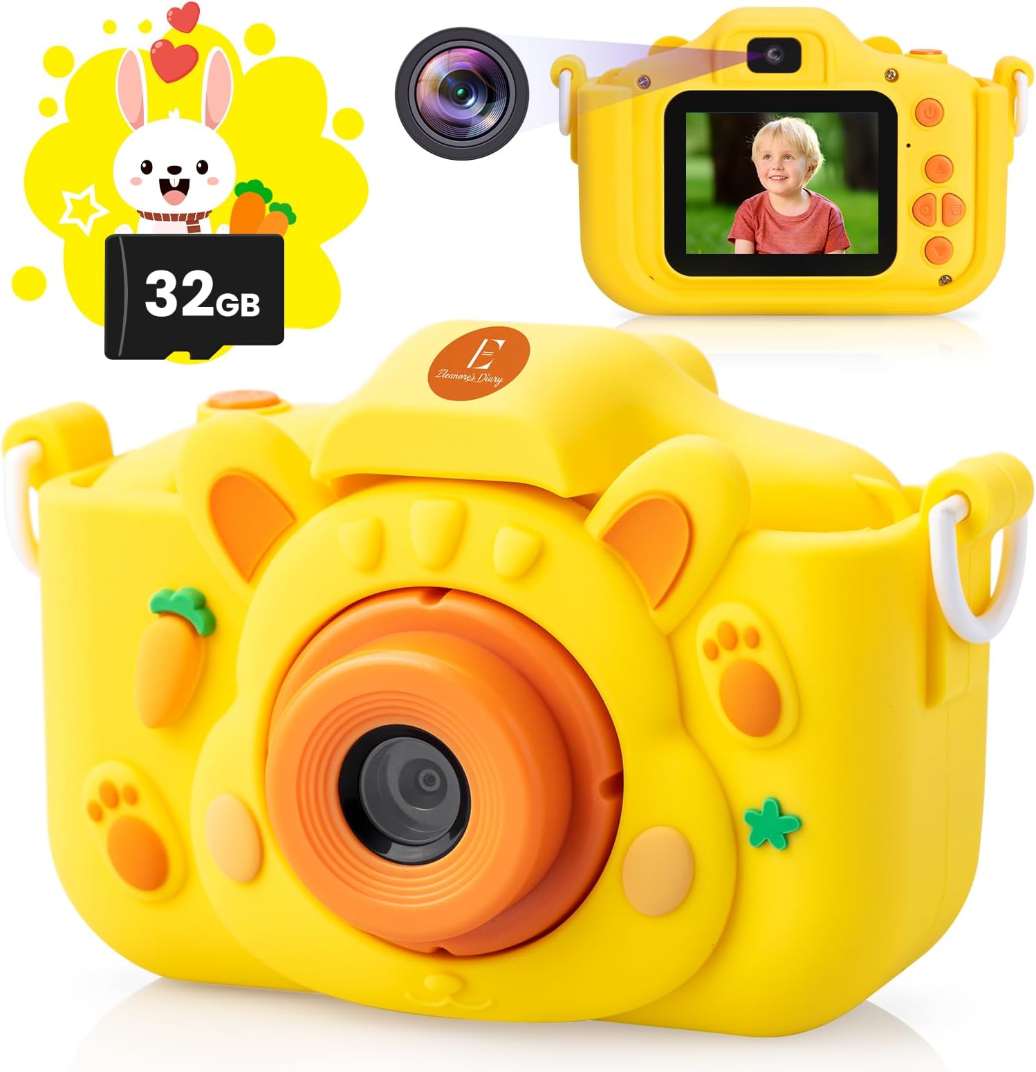 Amazon.com: Kids Camera for Boys Girls, Eleanore's Diary Dual Lens ...