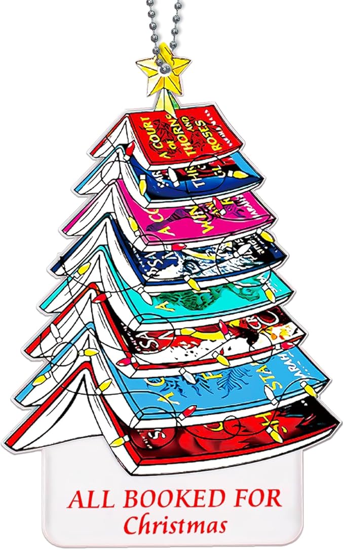 Amazon.com: Book Ornaments for Christmas Tree, Stack of Books Ornament ...