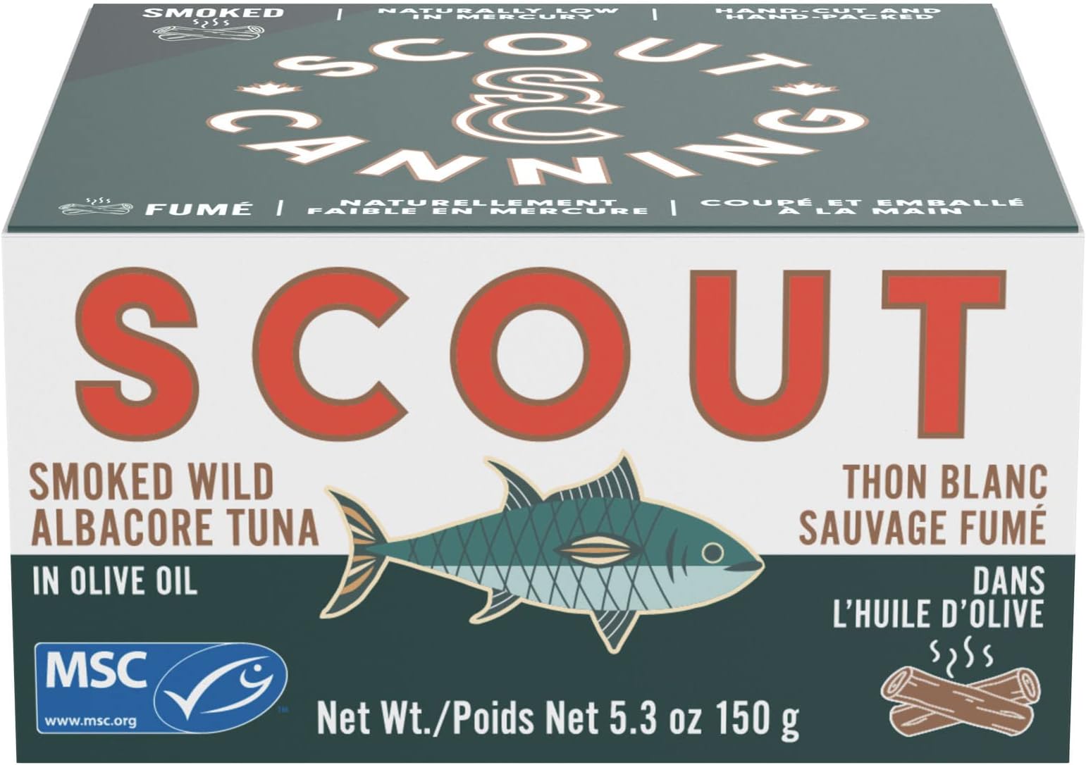 Amazon.com : SCOUT Smoked Wild Tuna in Olive Oil | MSC Certified ...