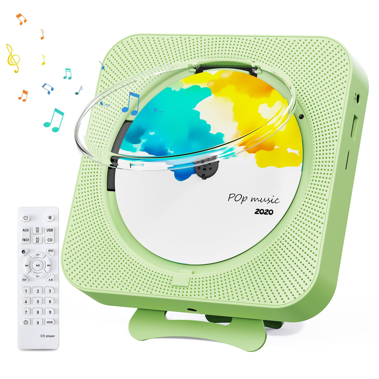Amazon.com: ENVYCLOUD Portable CD Player with Bluetooth, Desktop CD ...