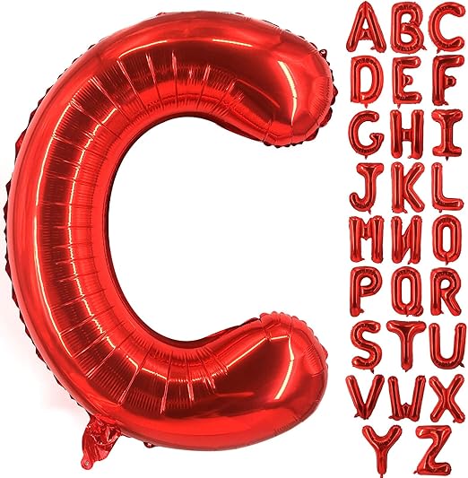 Amazon.com: Lovoir 40 Inch Large Red Letter C Balloons Big Size Jumbo ...