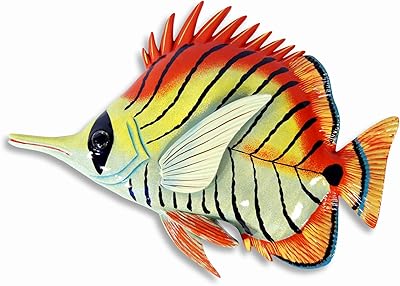 Amazon.com: Handpainted L-B Tropical Fish Replica Wall Mount Decor ...