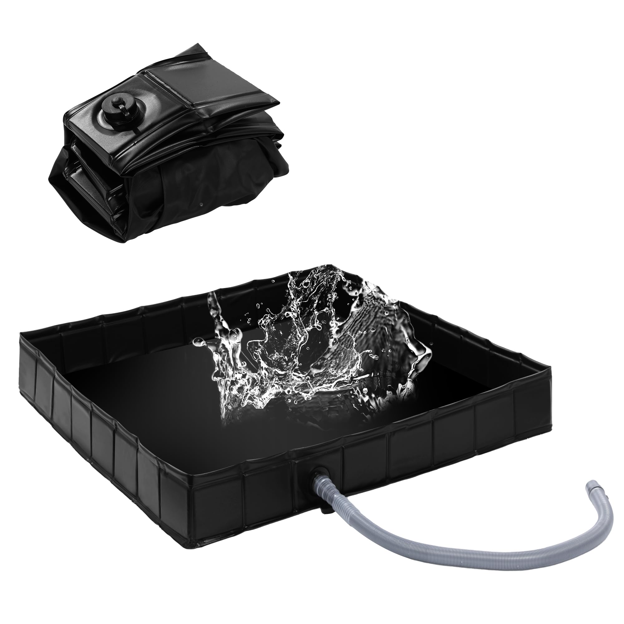 HOMBYS 41"x41"x5" Portable Shower Base for Camping, Shower Floor ...