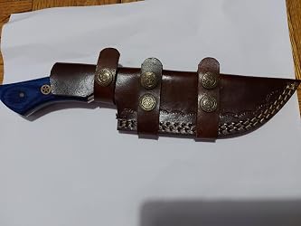 Grace Knives Hunting Knife Damascus Steel Knife Fix Blade Bowie Knife 9 ...